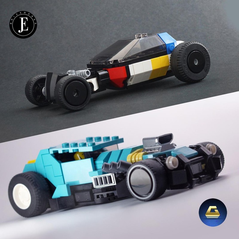 LEGO MOC Retro futuristic Hot Rod by thegbrix | Rebrickable - Build ...