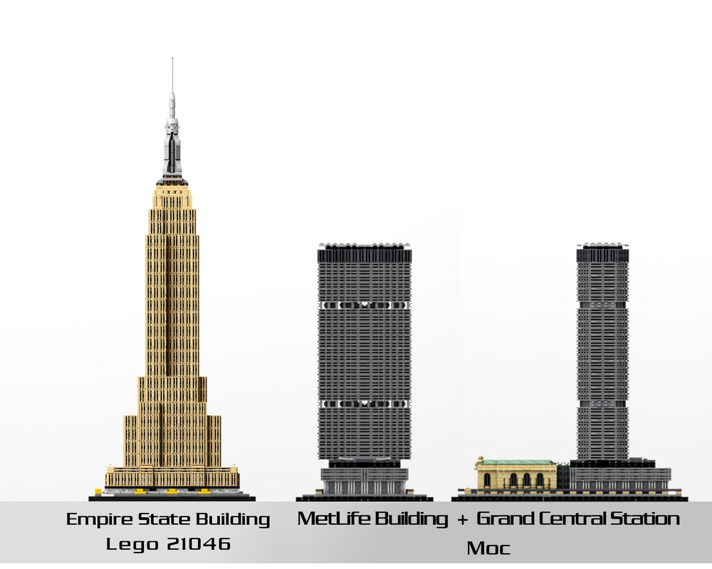 Lego Moc Metlife Building Pan Am Building 1800 Scale By Spbrix