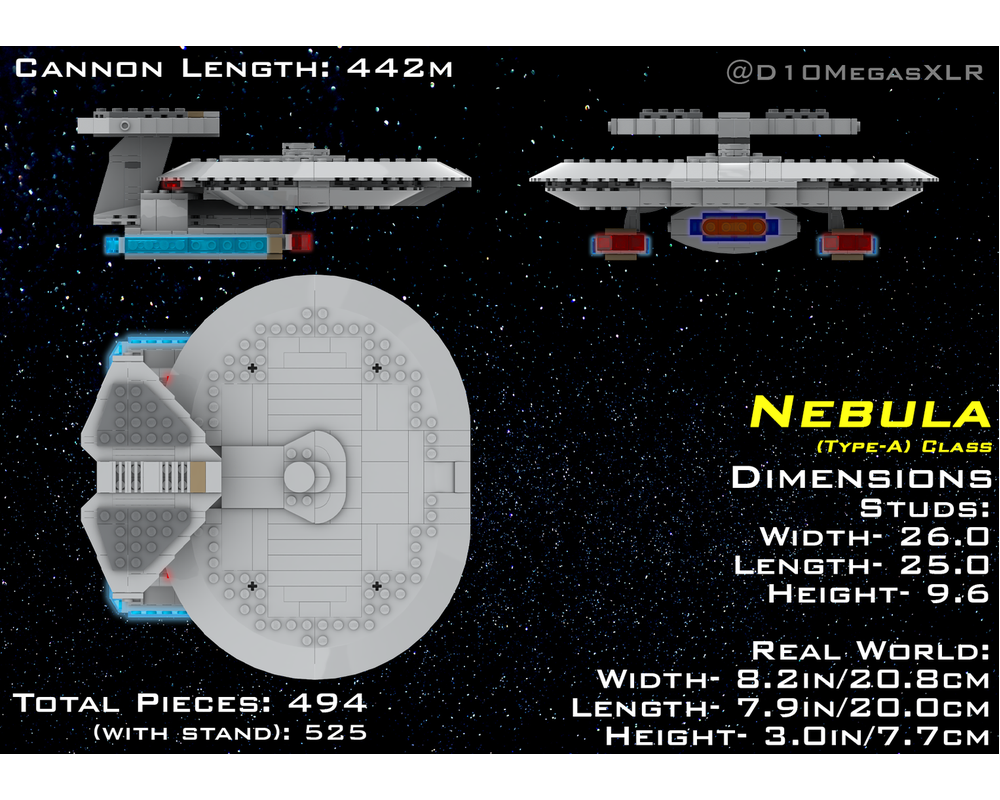Lego Moc Nebula Class With Mods V275 By D10megasxlr Rebrickable
