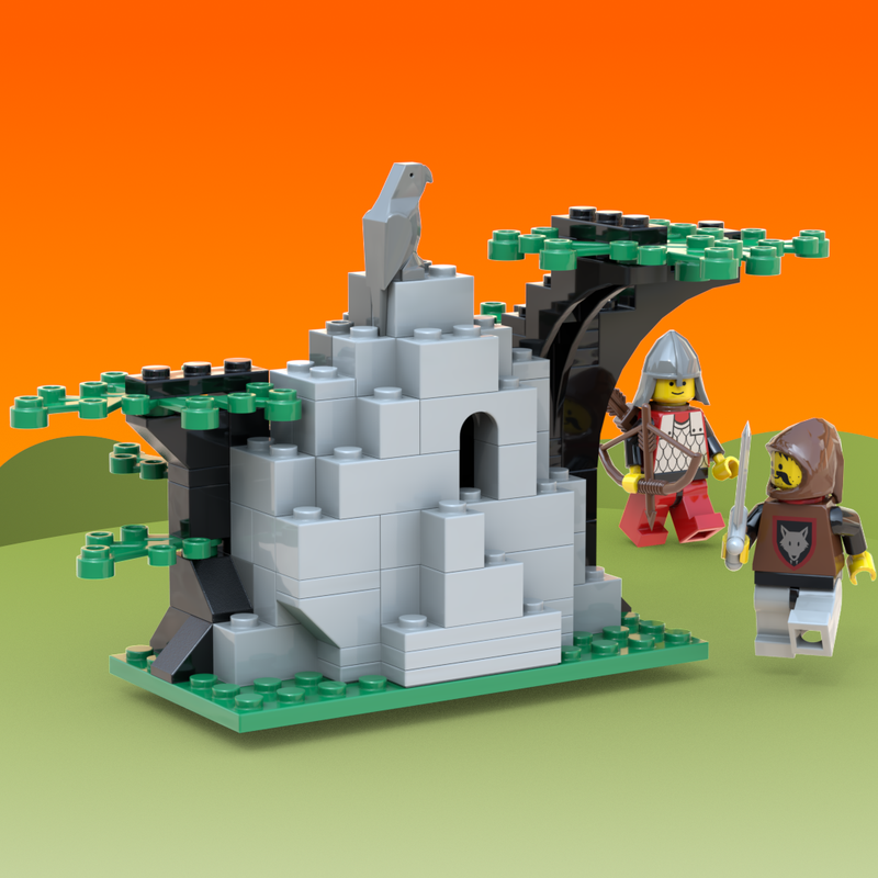 LEGO MOC Gray Wolf Hideout by Second_Stone_Age | Rebrickable - Build ...