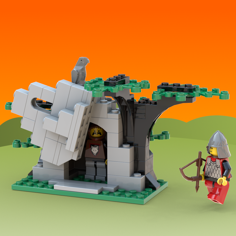 LEGO MOC Gray Wolf Hideout by Second_Stone_Age | Rebrickable - Build ...