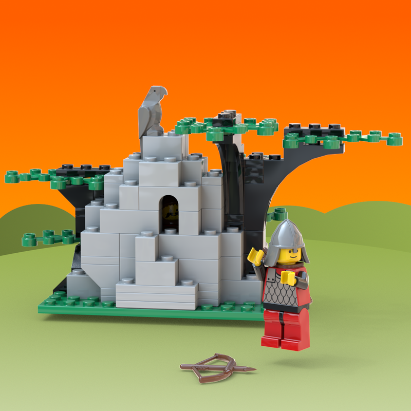 LEGO MOC Gray Wolf Hideout by Second_Stone_Age | Rebrickable - Build ...