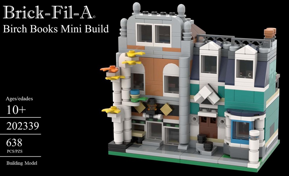 LEGO MOC Mini Bookstore by Brick-Fil-A-Builds | Rebrickable - Build ...