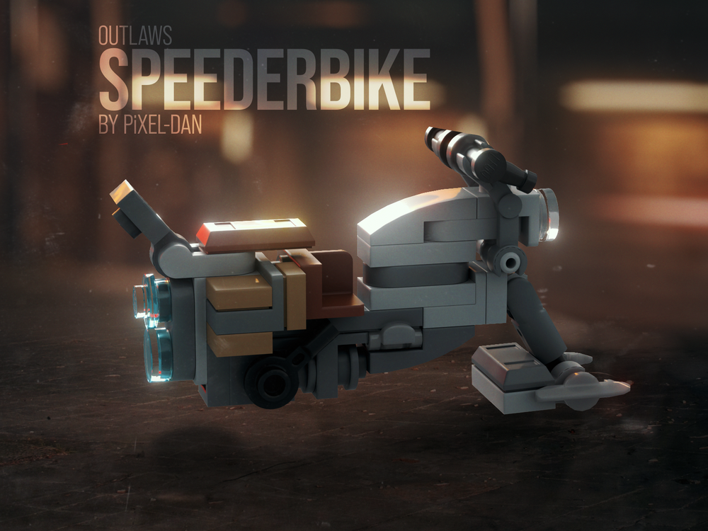 Lego Moc Pixel Dans Outlaw Speederbike By Pixel Dan Rebrickable