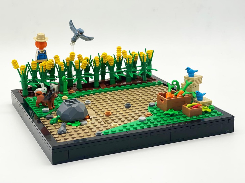 LEGO MOC Cornfield Diorama by IBrickedItUp | Rebrickable - Build with LEGO