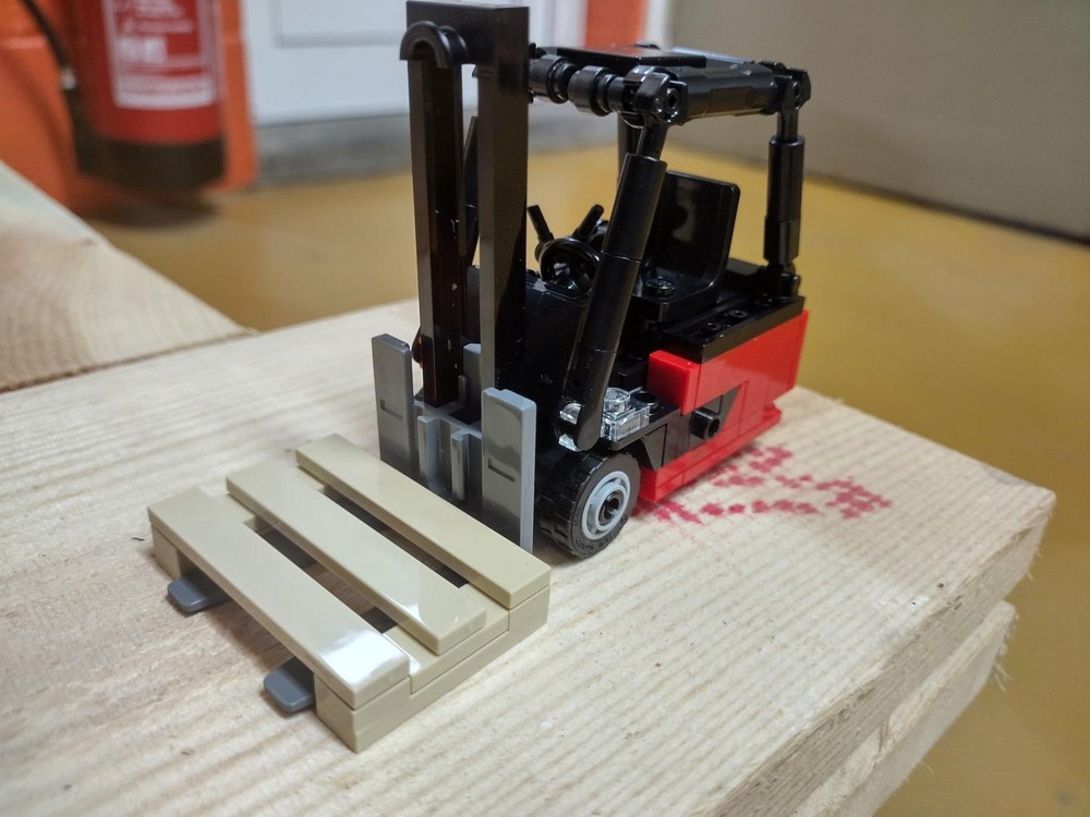 Lego Moc Electric Forklift By Evilenderman Rebrickable Build With Lego