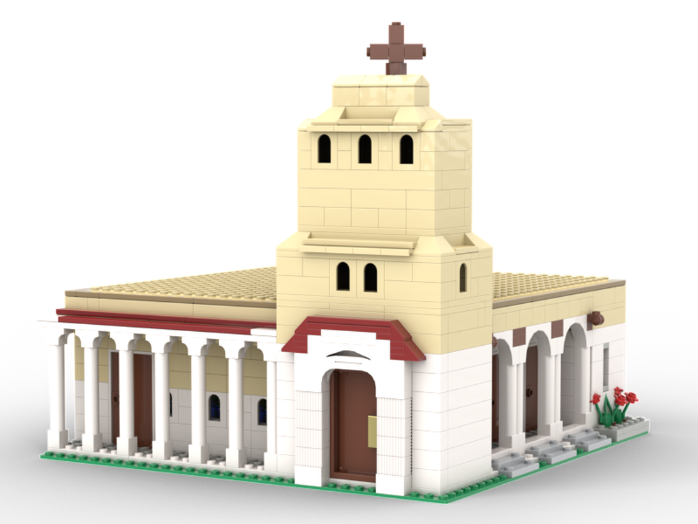 LEGO MOC Modular Corner Church by ElliottJD | Rebrickable - Build with LEGO
