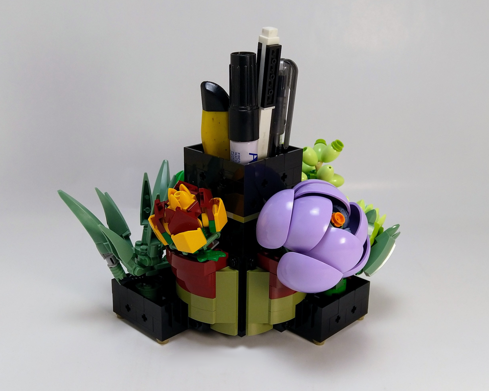LEGO MOC Succulent Pen Holder by Krugaar | Rebrickable - Build with LEGO