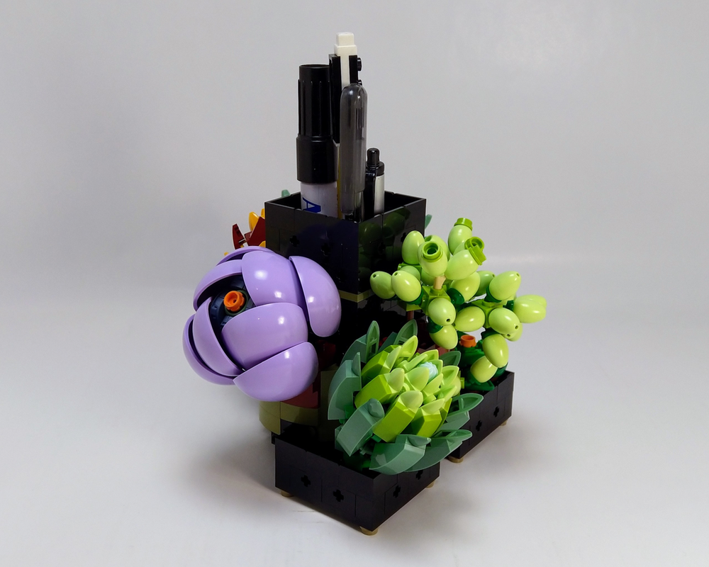LEGO MOC Succulent Pen Holder by Krugaar | Rebrickable - Build with LEGO