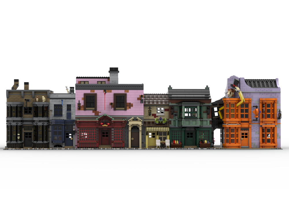 Lego Moc Modular Diagon Alley By Brick Artisan Rebrickable Build