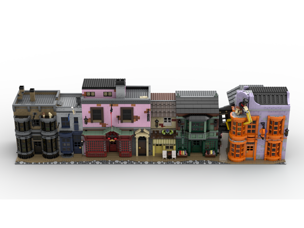 Lego Moc Modular Diagon Alley By Brick Artisan Rebrickable Build