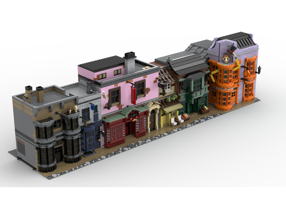 Lego Moc Modular Diagon Alley By Brick Artisan Rebrickable Build