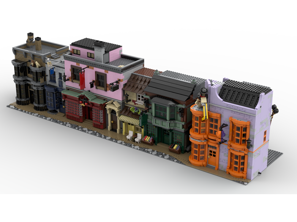 Lego Moc Modular Diagon Alley By Brick Artisan Rebrickable Build