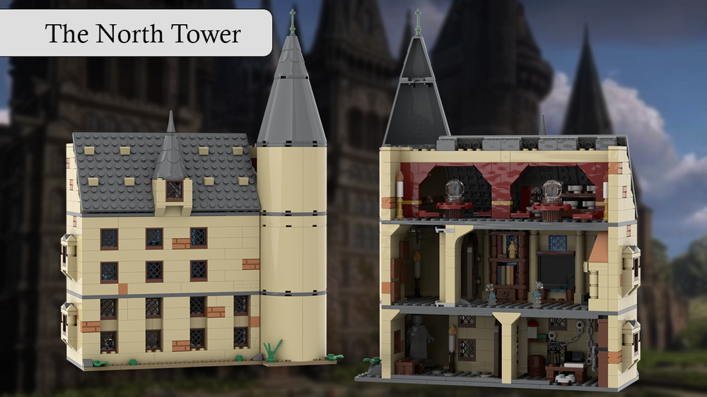LEGO MOC The North Tower (Room of Requirement, Divination, Filches ...