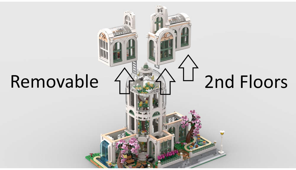 Lego Moc Big Botanical Garden 15 Baseplate Modular Modification Of