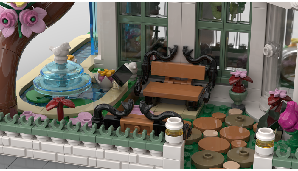 Lego Moc Big Botanical Garden 15 Baseplate Modular Modification Of