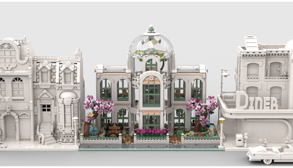 Lego Moc Big Botanical Garden 15 Baseplate Modular Modification Of