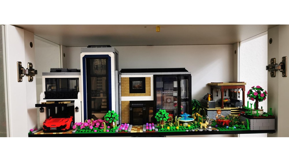 Lego Moc The Glass House Modular Building By Kilo Whiskey Rebrickable