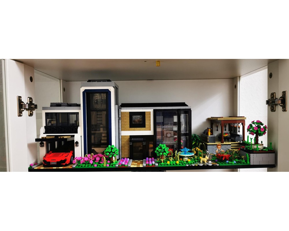 Lego Moc The Glass House Modular Building By Kilo Whiskey Rebrickable