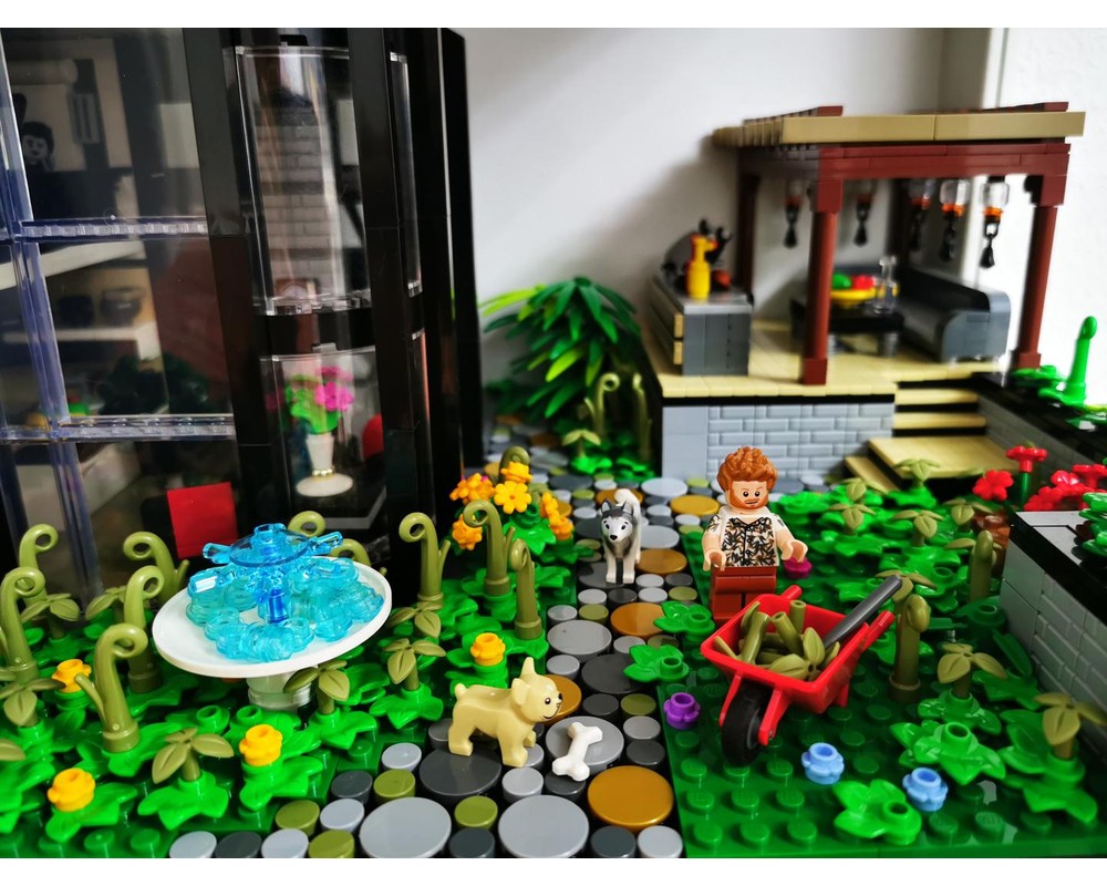 Lego Moc The Glass House Modular Building By Kilo Whiskey Rebrickable