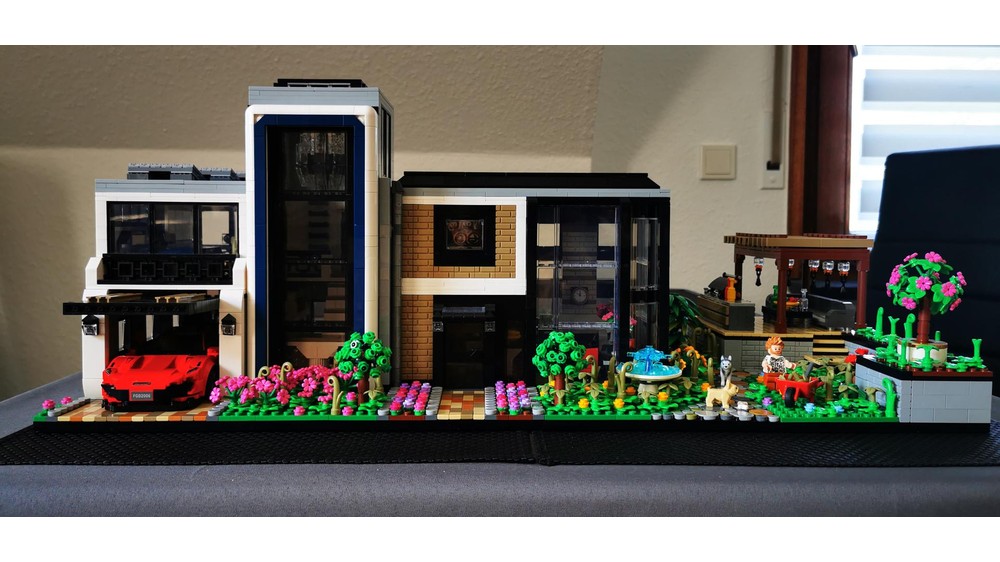 Lego Moc The Glass House Modular Building By Kilo Whiskey Rebrickable