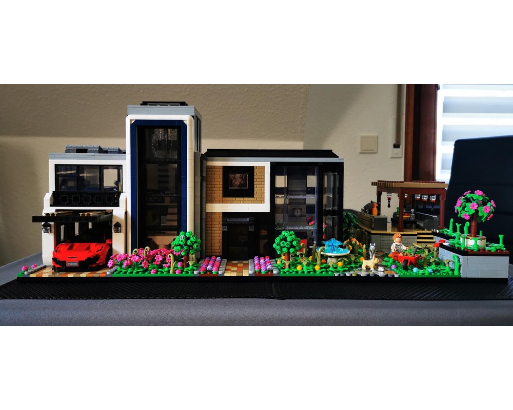 Lego Moc The Glass House Modular Building By Kilo Whiskey Rebrickable