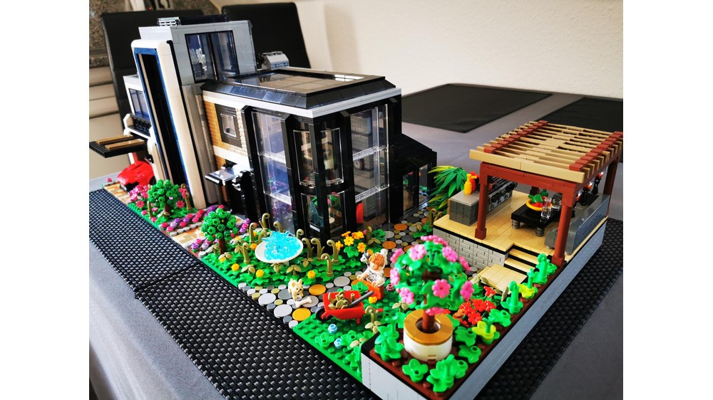 Lego Moc The Glass House Modular Building By Kilo Whiskey Rebrickable