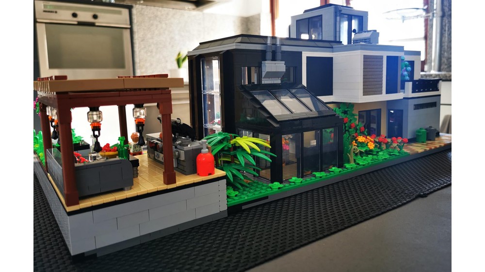 Lego Moc The Glass House Modular Building By Kilo Whiskey Rebrickable