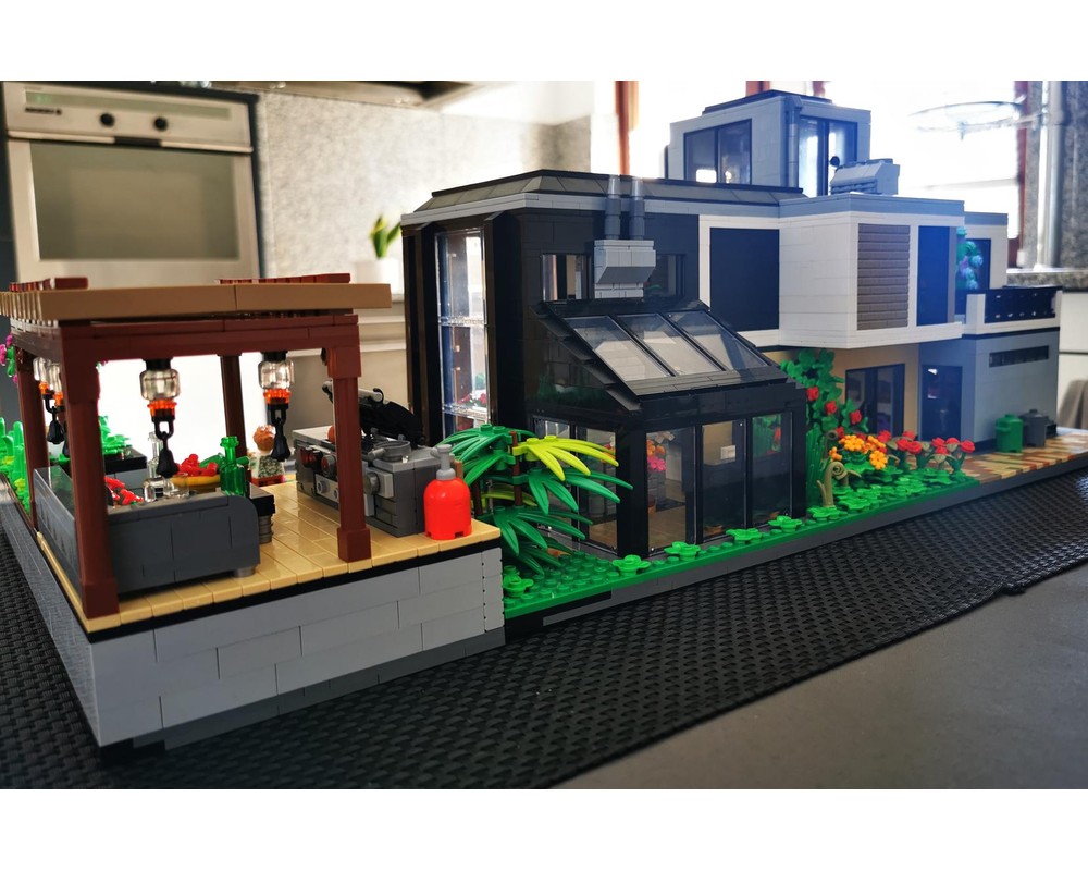 Lego Moc The Glass House Modular Building By Kilo Whiskey Rebrickable