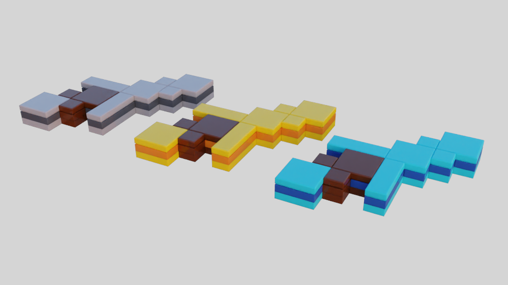 LEGO MOC Minecraft Daggers by builditmac | Rebrickable - Build with LEGO