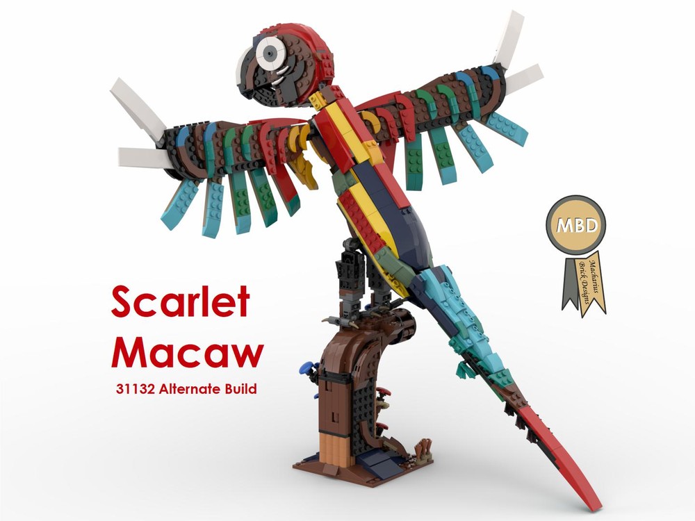 LEGO MOC Scarlet Macaw Parrot, 31132 Alternate Build by Macharius ...