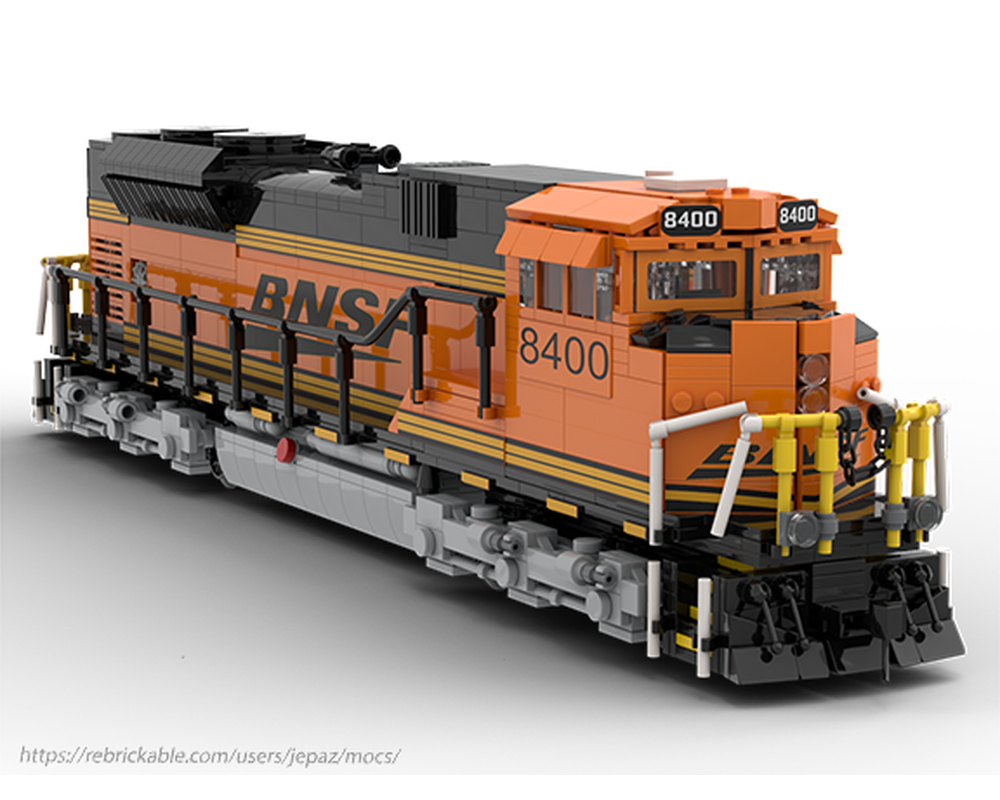LEGO MOC Burlington Northern Santa Fe BNSF 8400 SD70ACE by jepaz ...