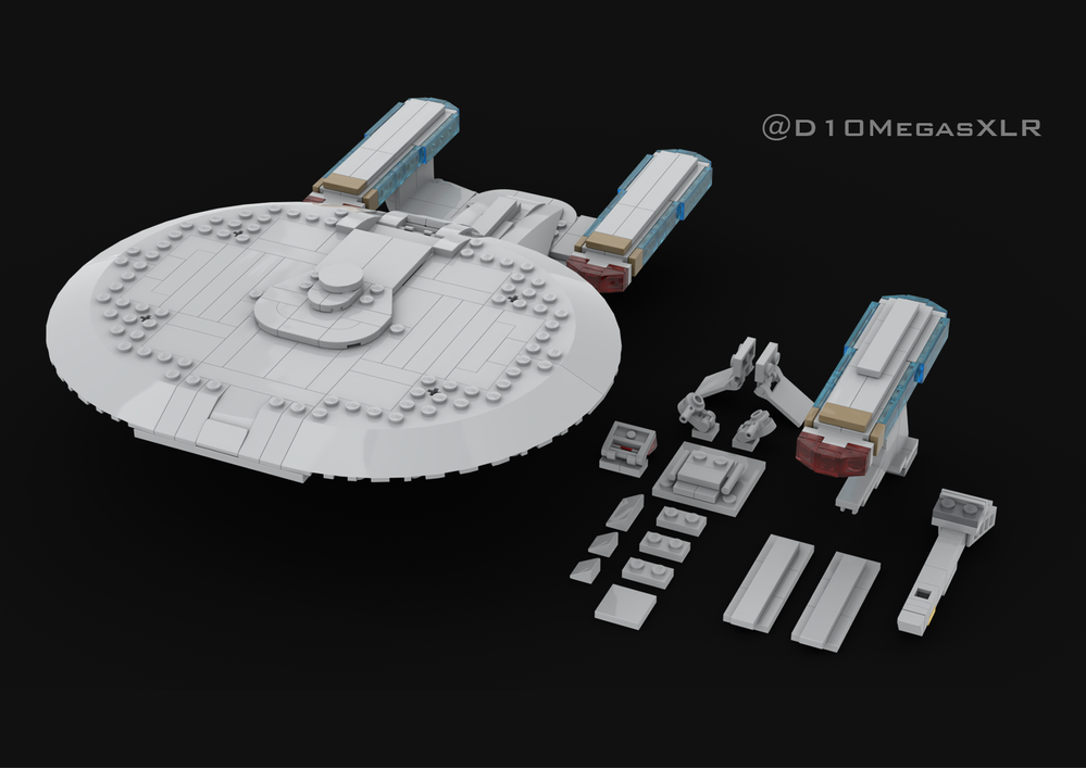 LEGO MOC Galaxy Class (with Galaxy X Mods) by D10MegasXLR | Rebrickable ...