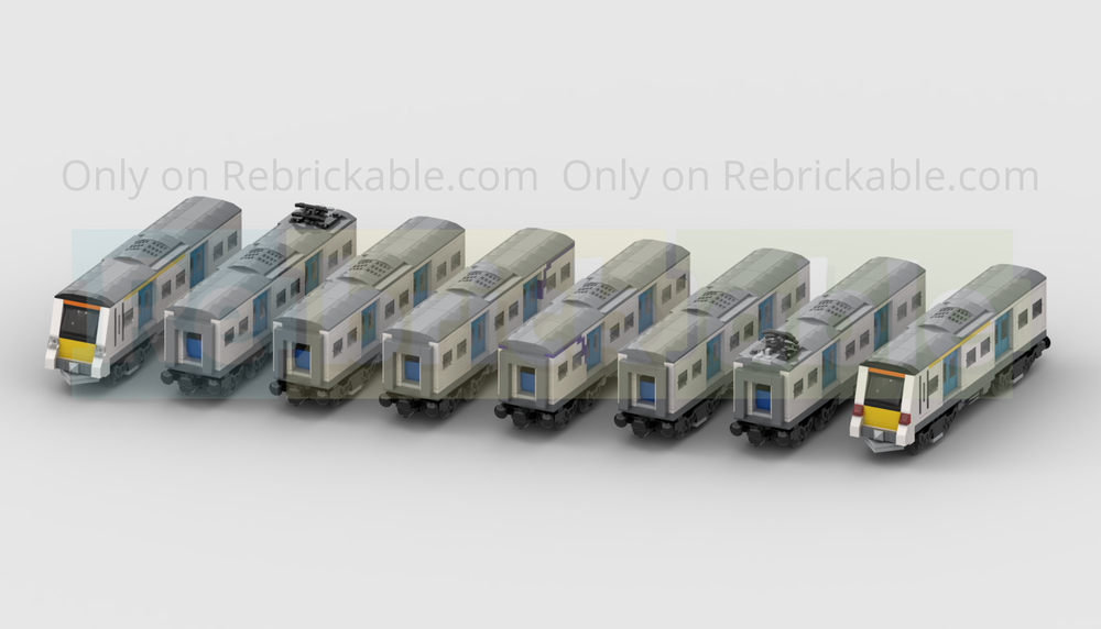 LEGO MOC Class 700 Desiro City 8-Carriage EMU Train In Thameslink ...