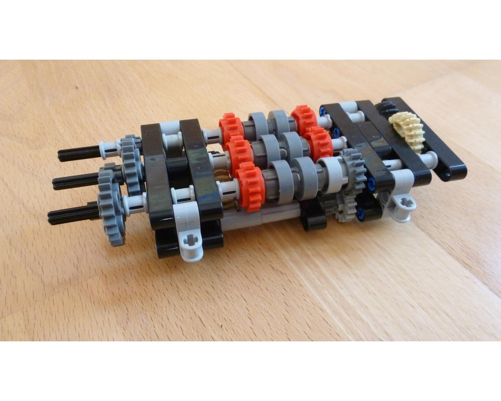 Lego Moc 5 Speed Gearbox With Reverse Designed For Building It Into A