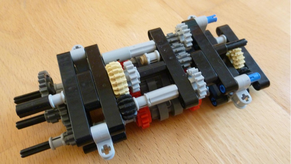 Lego Moc 5 Speed Gearbox With Reverse Designed For Building It Into A