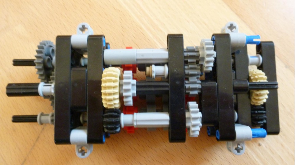 Lego Moc 5 Speed Gearbox With Reverse Designed For Building It Into A