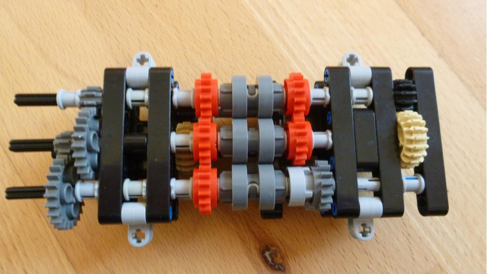 Lego Moc 5 Speed Gearbox With Reverse Designed For Building It Into A