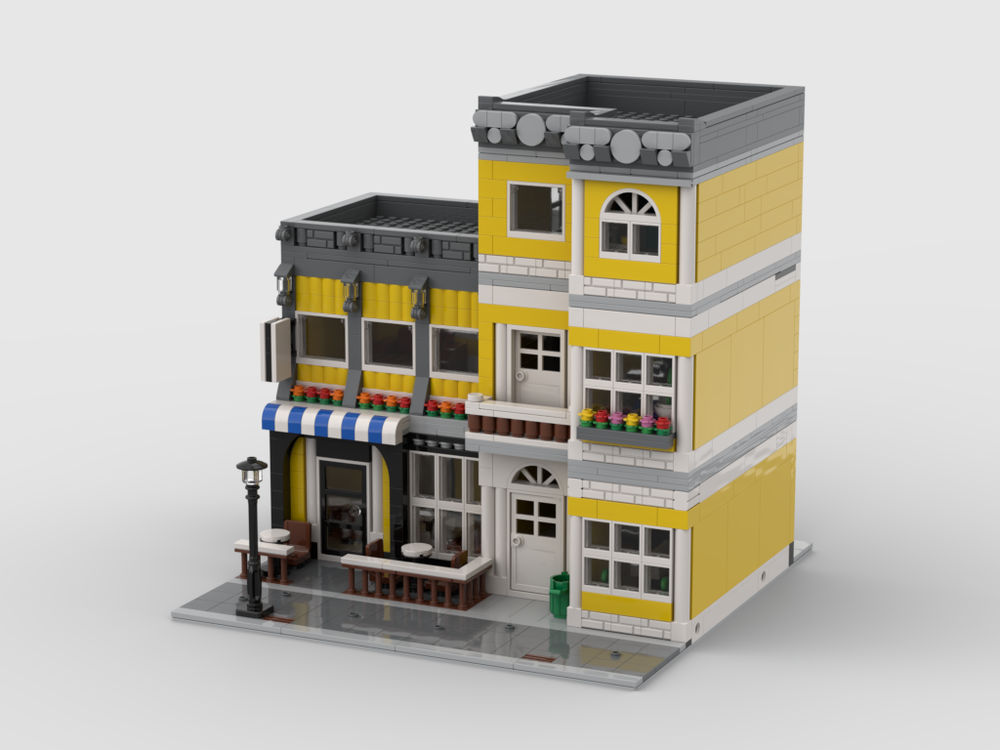 LEGO MOC Modular house "Streetcafe" by Klemmbausteinmagie | Rebrickable ...