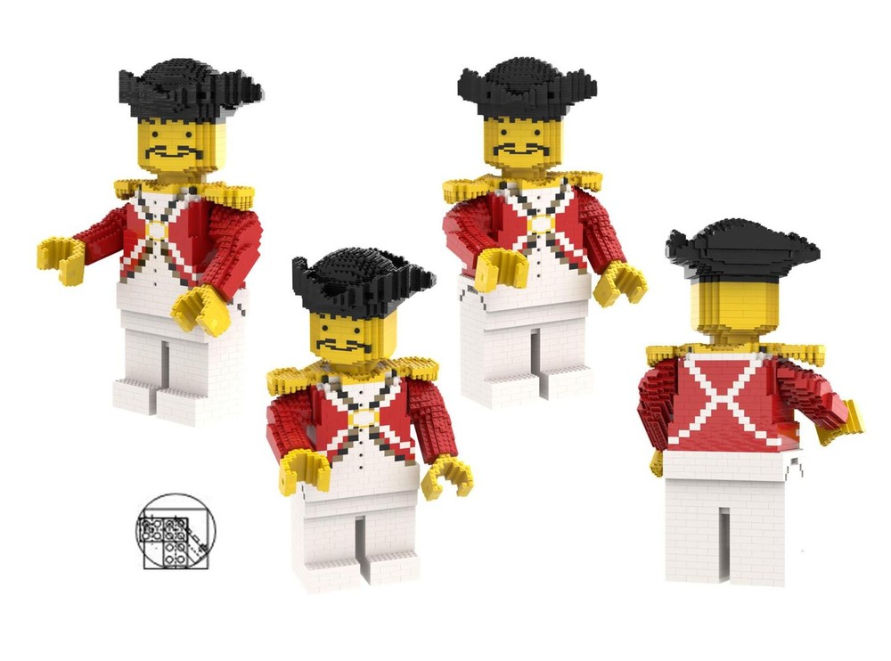 LEGO MOC Maxi figure classic red and white officer by Bricksculpture ...