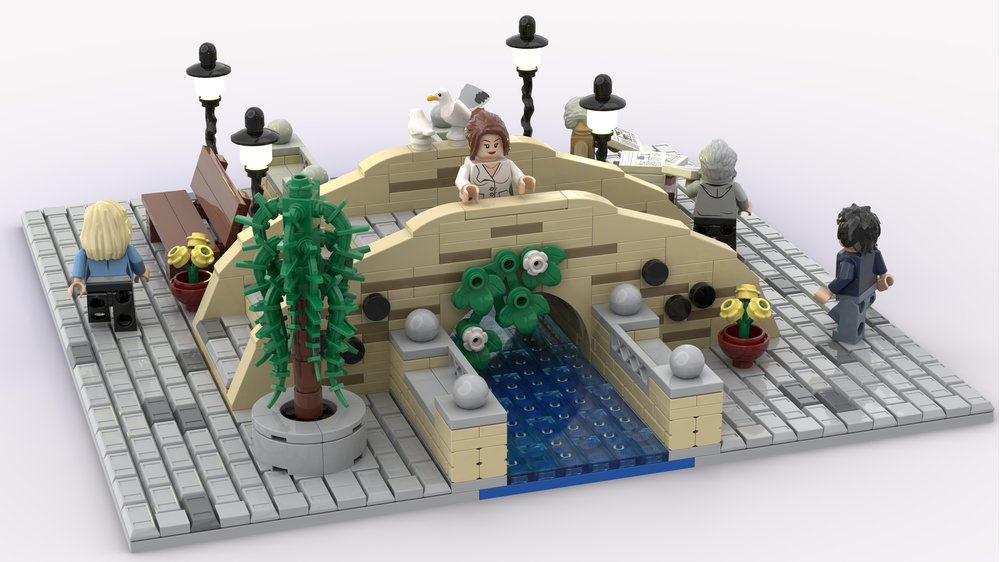 Lego Moc Canal Street With Bridge By Legoalfactotum Rebrickable