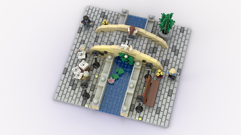 Lego Moc Canal Street With Bridge By Legoalfactotum Rebrickable