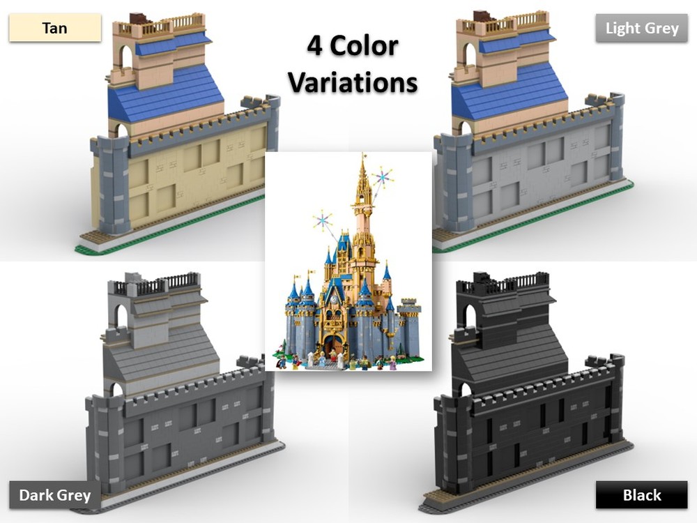 LEGO MOC-152139 Set 43222 Castle Enclosure (Dark Grey) by Brick Artisan ...