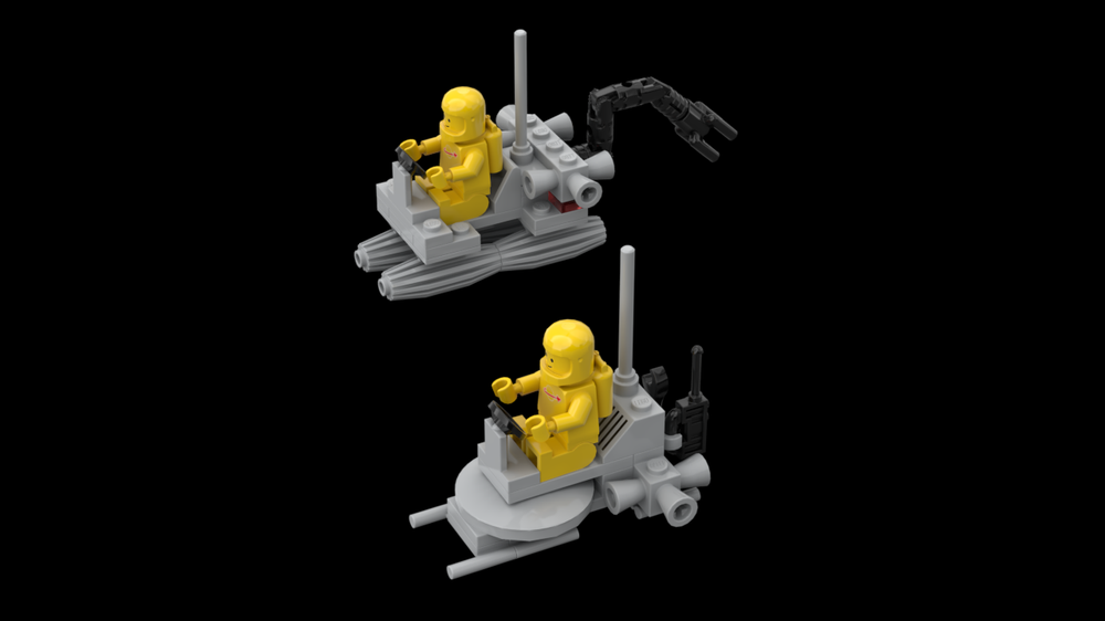 LEGO MOC Classic Space Reimagined: Rocket Sled 6801 and Space Digger ...