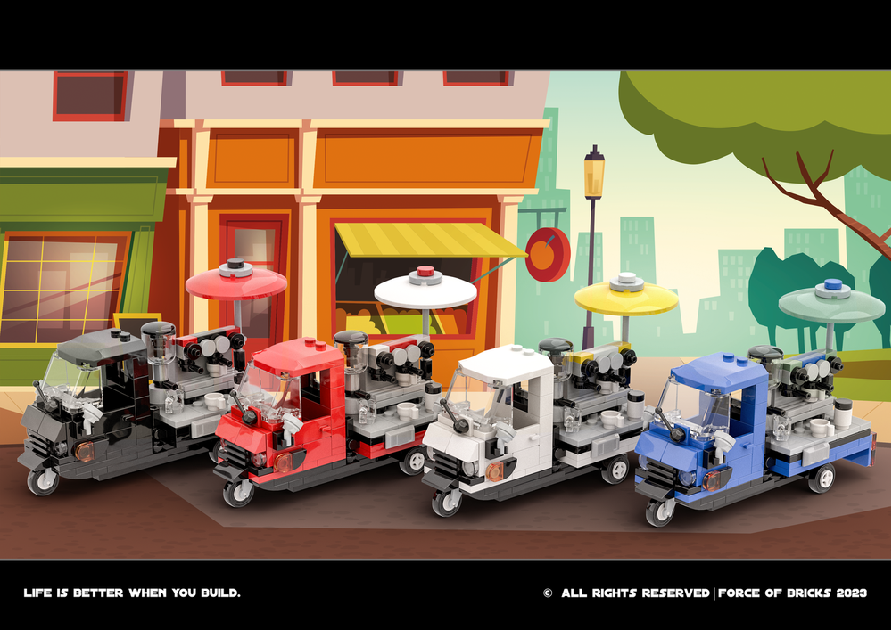 LEGO MOC Little Bee Mobile Coffee Bar (fobul001) bundle | Force of ...