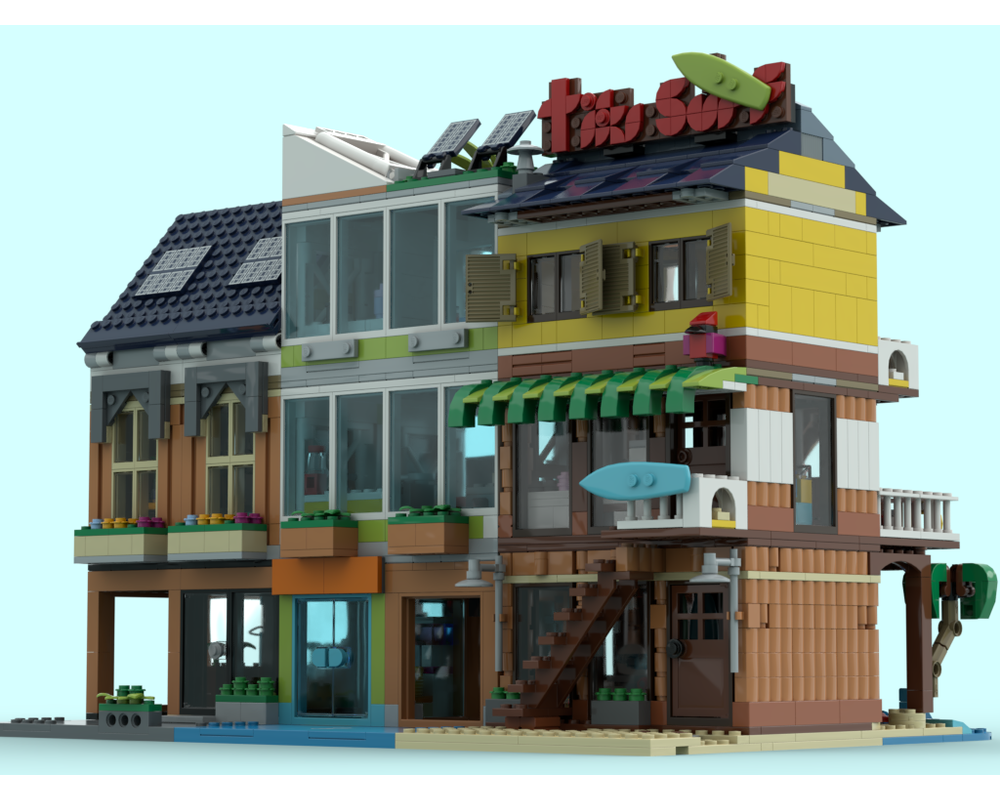 Lego Moc Beachfront Apartment Modification Of Set 60365 By Brick