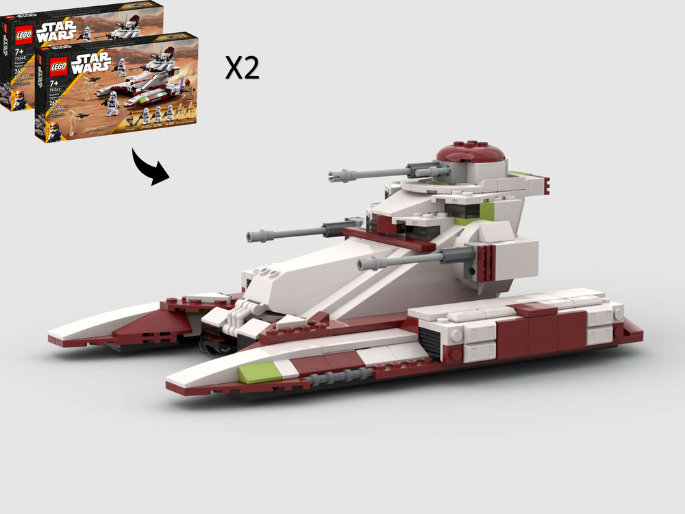LEGO MOC TX-130 Super Saber-Class Republic Fighter Tank – Alternate Build of 2 x 75342 by Wurger ...