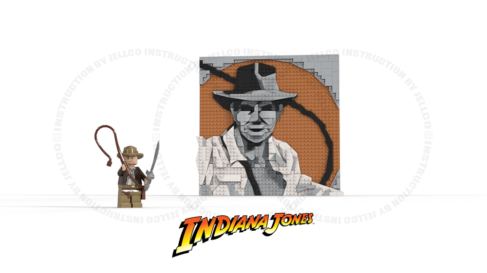 LEGO MOC Micro Indiana_Jones Graphic Art Poster by jellco | Rebrickable ...