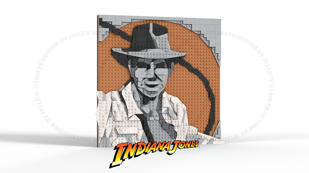 LEGO MOC Micro Indiana_Jones Graphic Art Poster by jellco | Rebrickable ...
