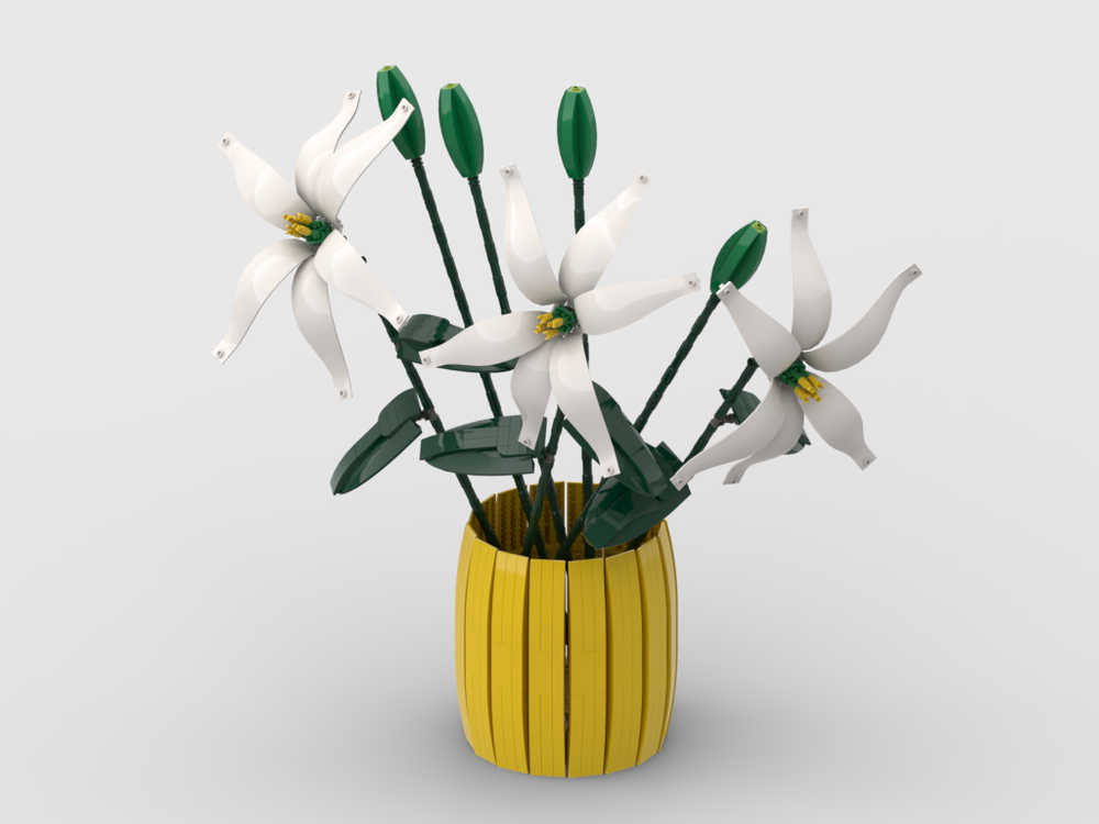 Lego Moc Lilian Flower In A Vase By Gabizon Rebrickable Build With Lego
